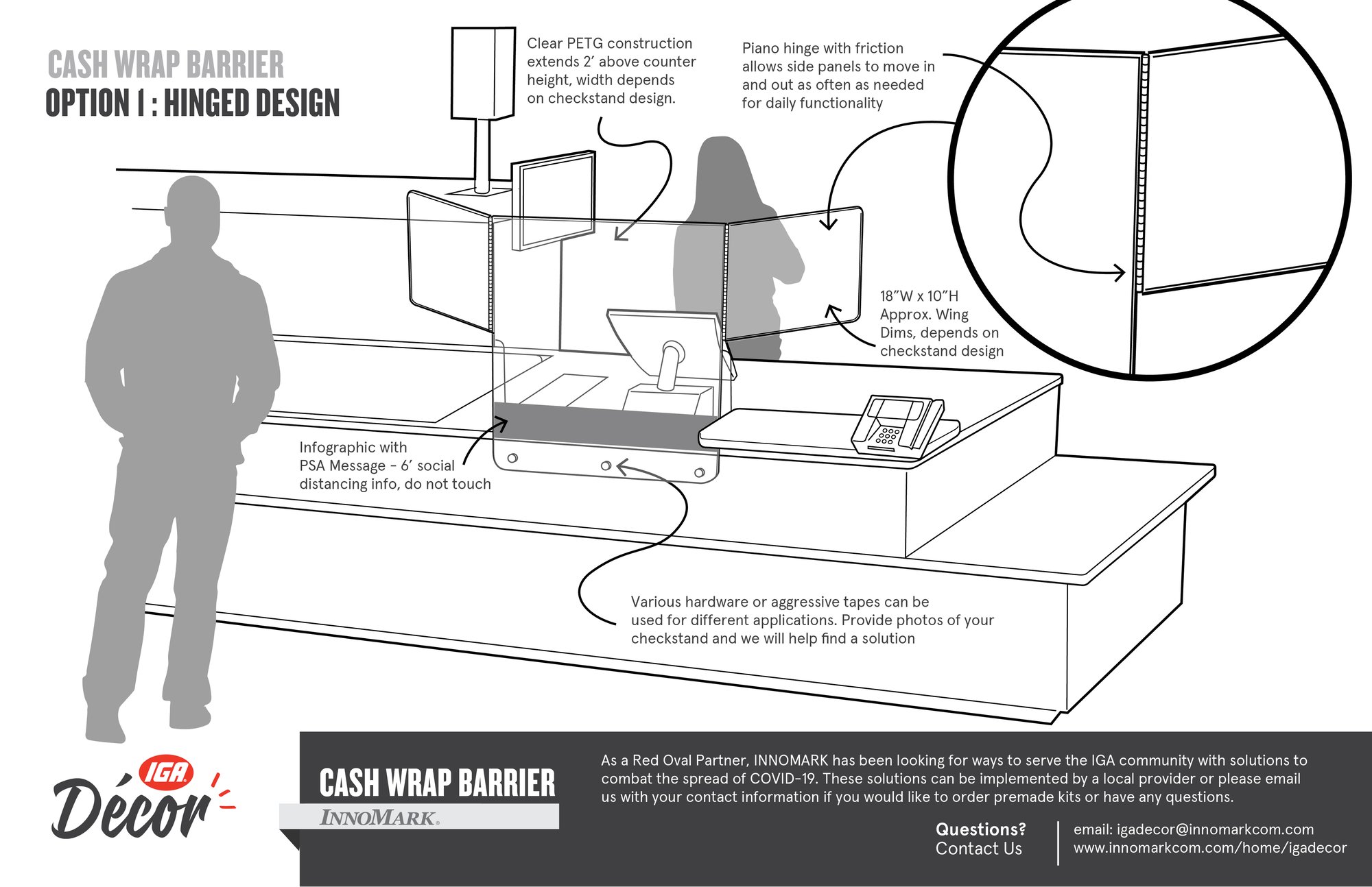 Check-out lane barriers promote safety